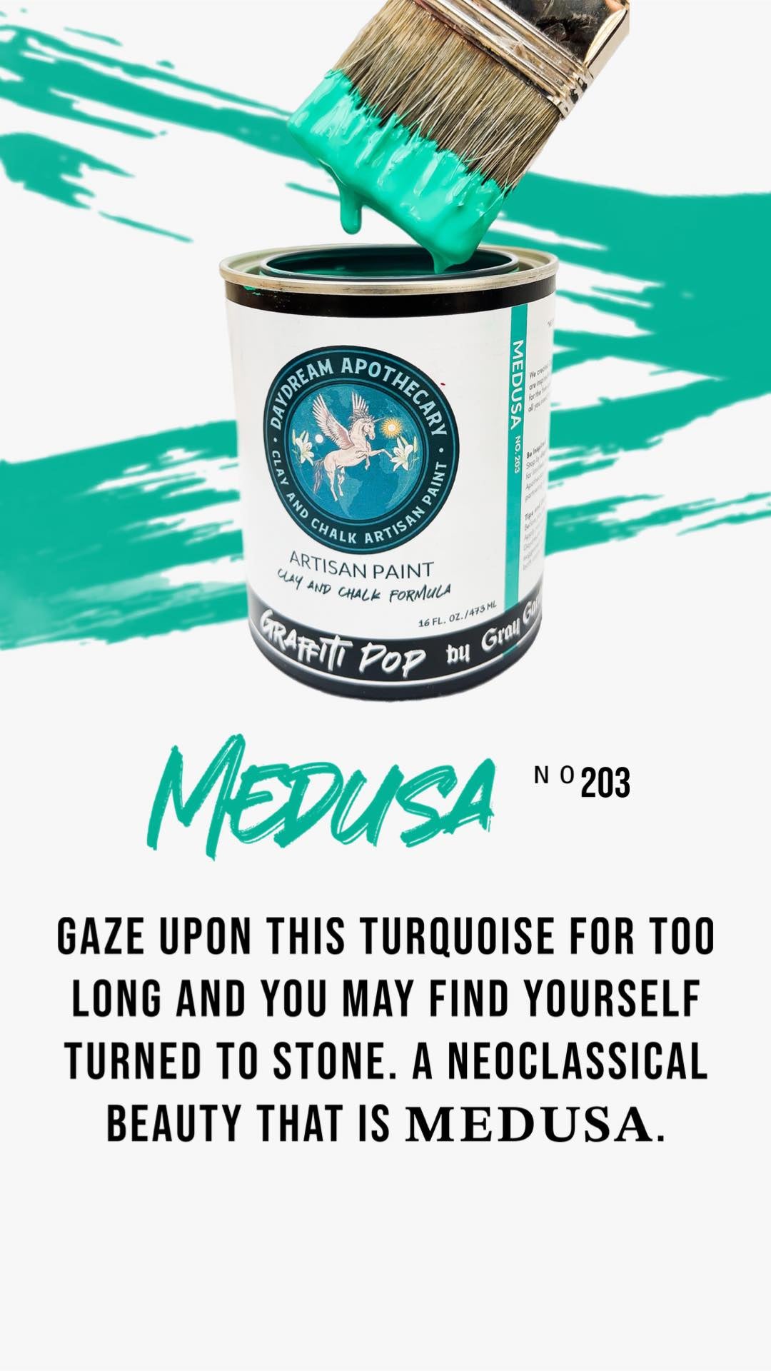 Graffiti Pop - Medusa - Clay and Chalk Artisan Paint - Daydream Apothecary