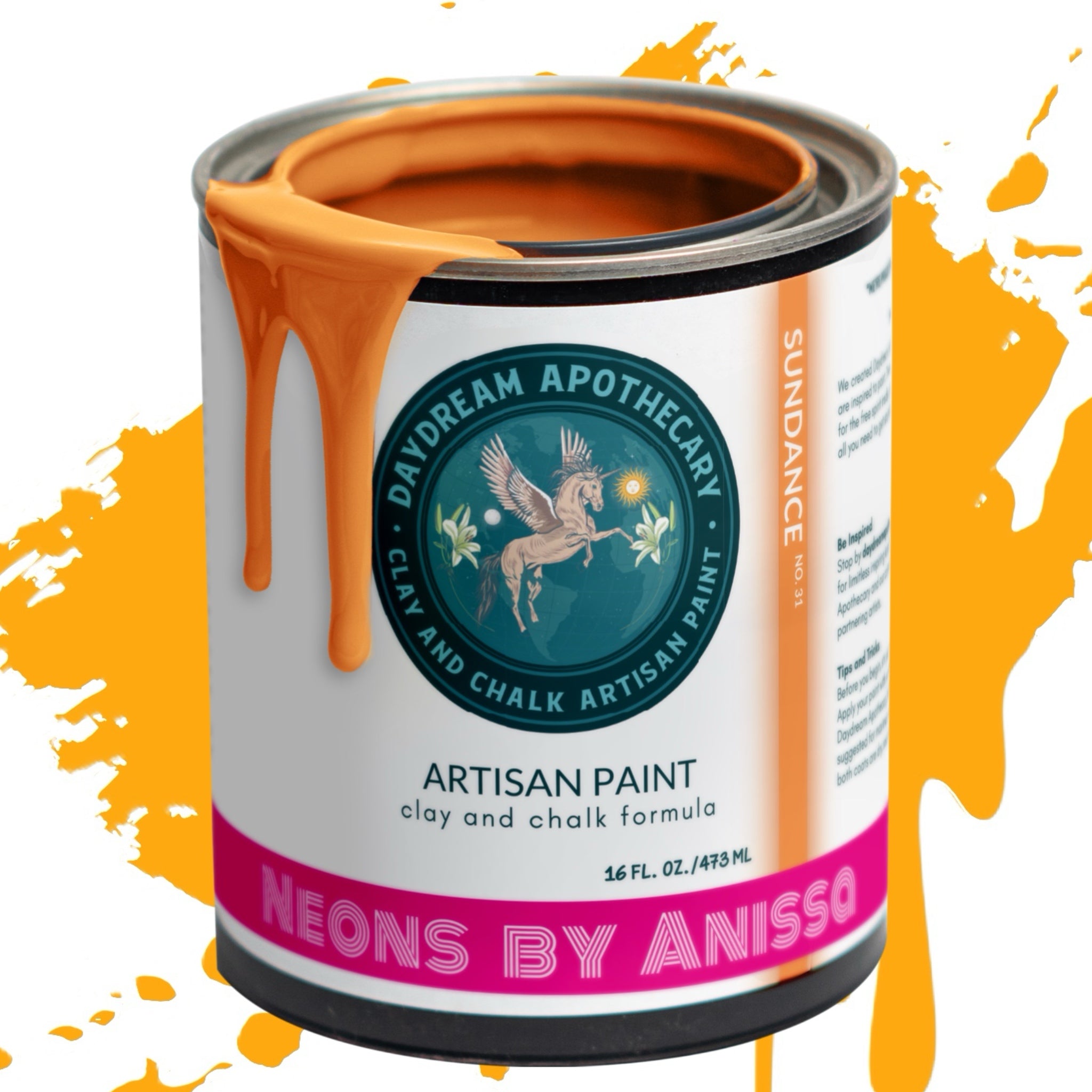 Neon Orange - Chalk Paint and Clay Paint Sundance - Daydream Apothecary